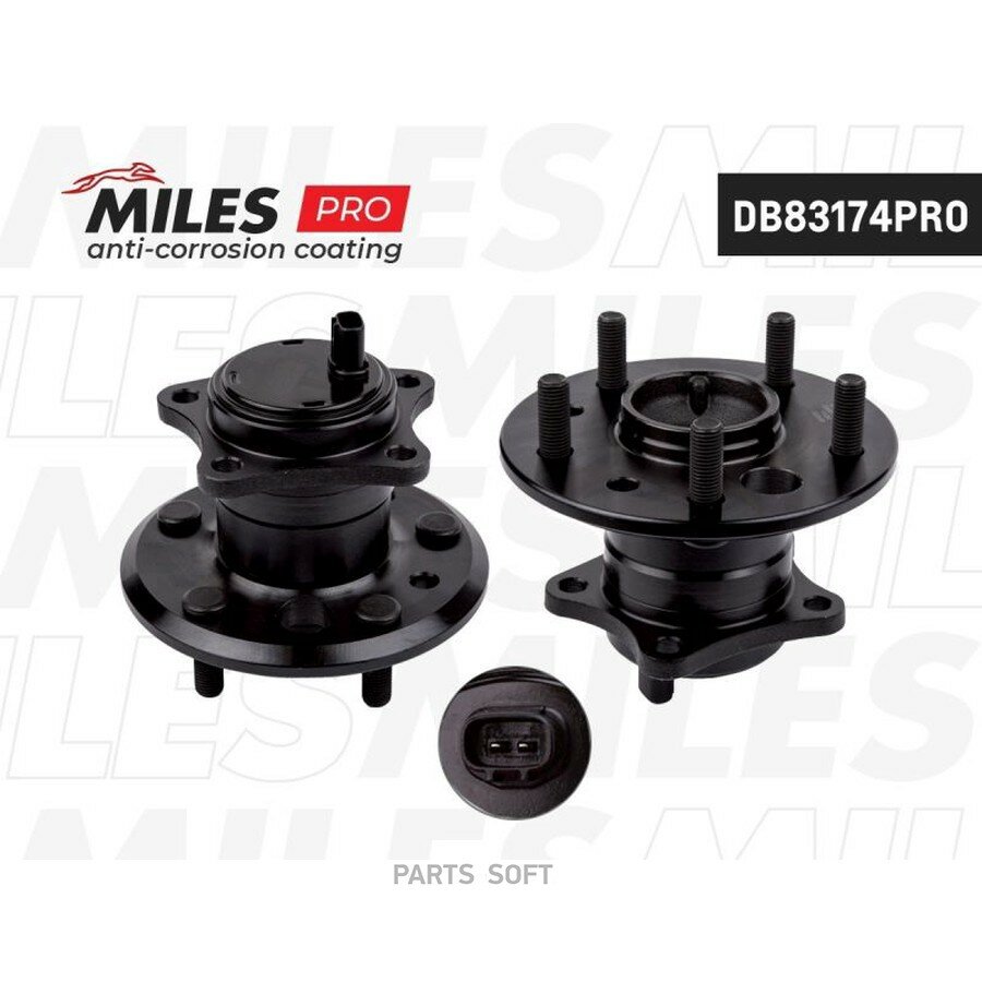 MILES DB83174PRO Ступица колеса с подшипником задняя левая +ABS TOYOTA CAMRY V30/V40 01-11. ()