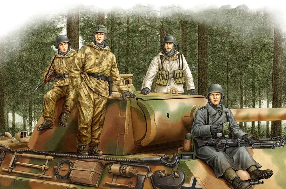 HobbyBoss 84405 1/35 Немецкие танковые гренадеры 2 Сборная модель танка