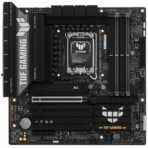 Материнская плата ASUS TUF GAMING B860M-PLUS WIFI - LGA 1851, Intel B860, 4xDDR5-6400 МГц, 1xPCI-Ex16, 3xM.2, Micro-ATX
