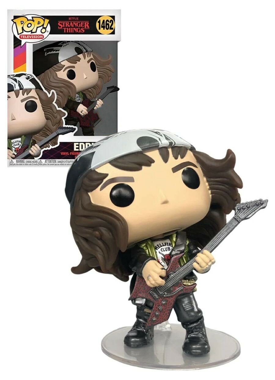 Фигурка Фигурка POP! Eddie Эдди Мансон с гитарой Очень странные дела Stranger Things высота 10 см