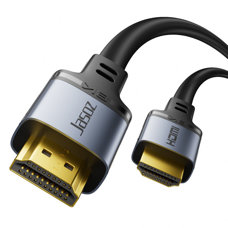 Кабель HDMI 2.1 Jasoz A130 8K 60Hz 4K 120Hz Pure Copper 1.5м 48Gbps, экранированный, позолоченные разъёмы