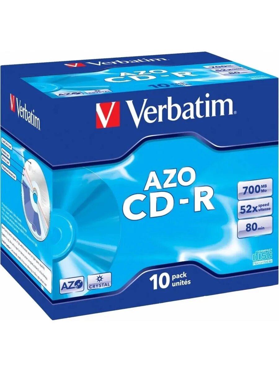 Набор CD-R Verbatim 700MB, 10 шт.