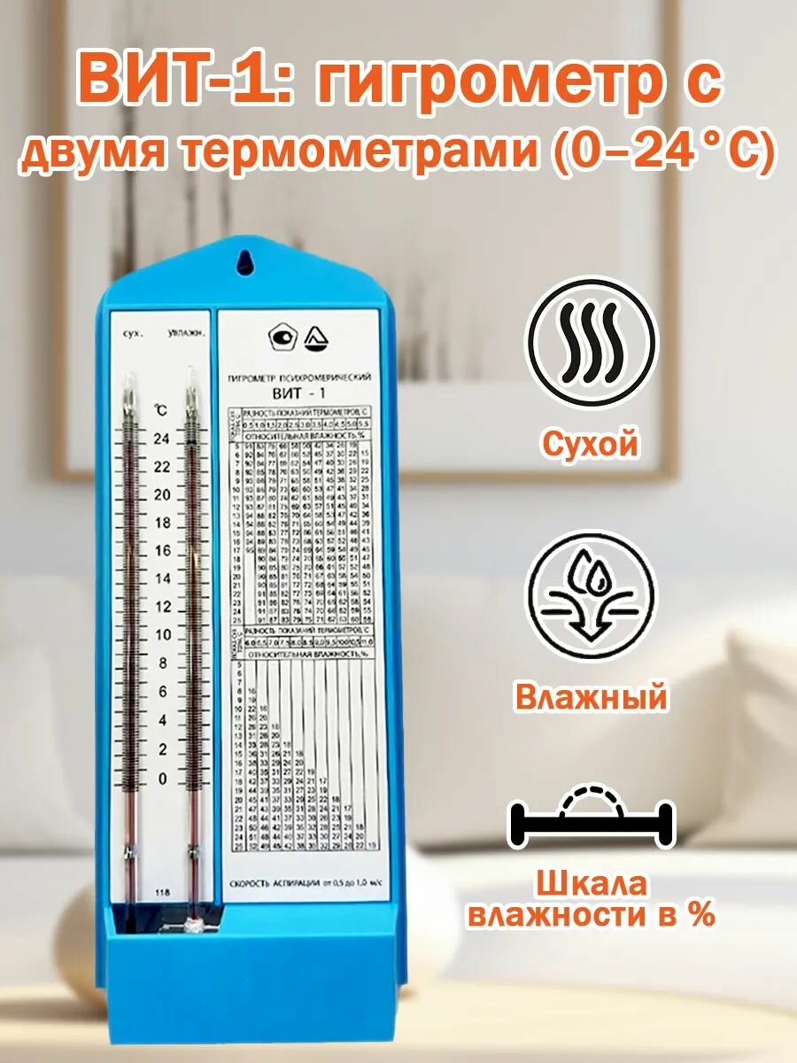 Гигрометр ВИТ-1 больше, чем стандартный прибор. Исключительная точность, профессиональное качество.