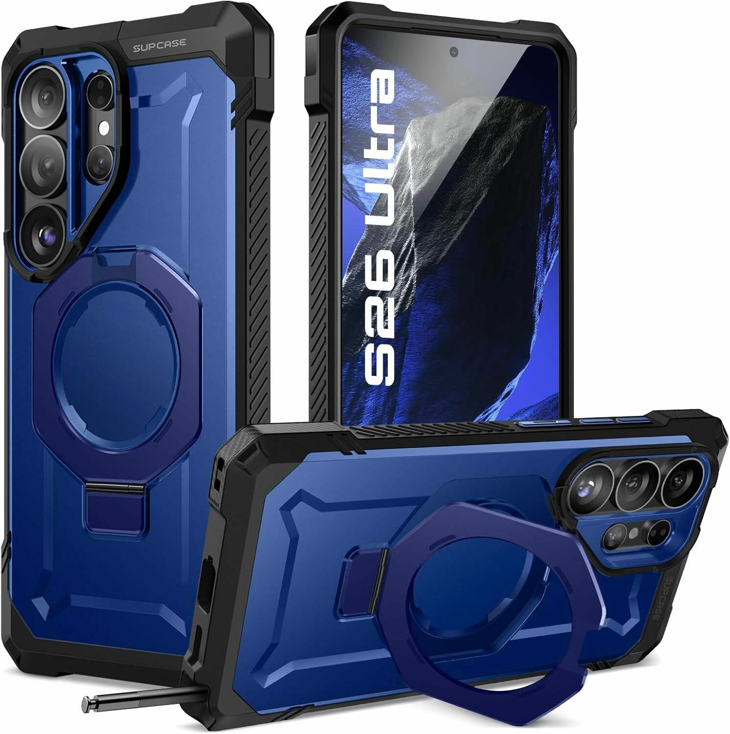 Чехол SUPCASE для Samsung Galaxy S26 Ultra с подставкой (с эффектом единорога-жука ), совместим с беспроводной зарядкой защита военного класса прочный магнитный чехол для телефона