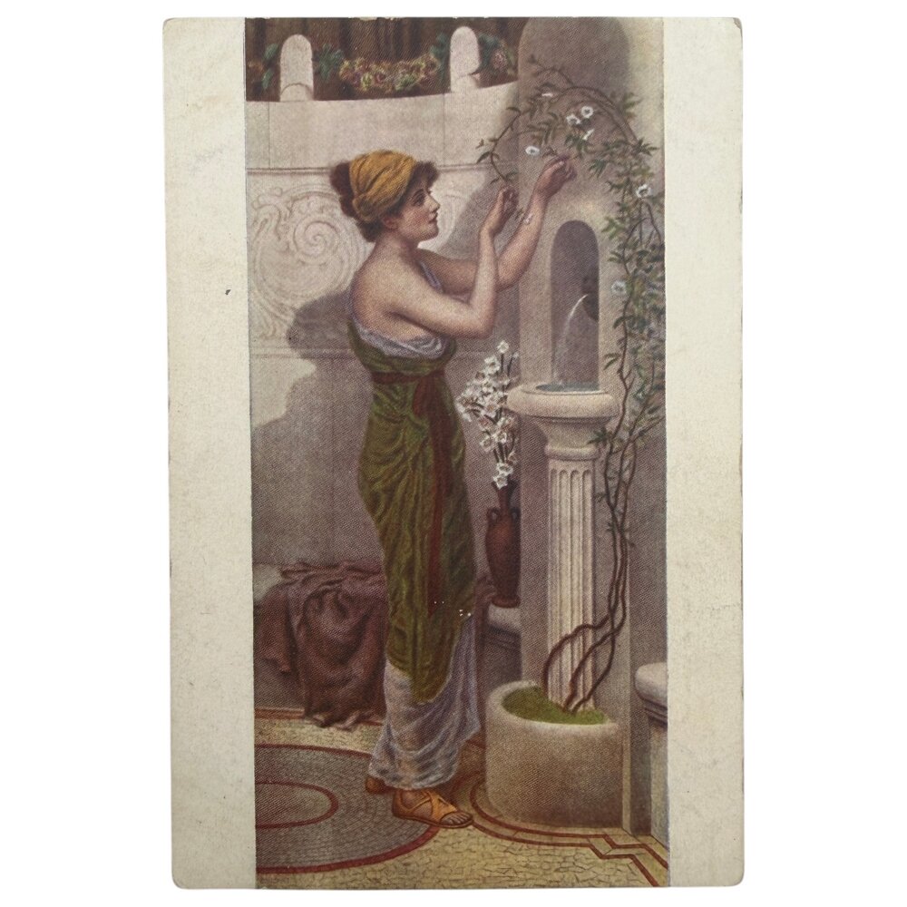 Почтовая открытка "Прескотт-Дэвис - У источника" 1900-1914 гг. Ришар, Российская Империя