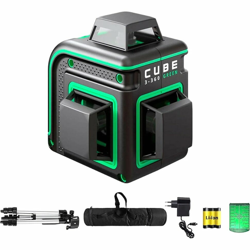Лазерный уровень ADA CUBE 3-360 GREEN Professional Edition, 1278315
