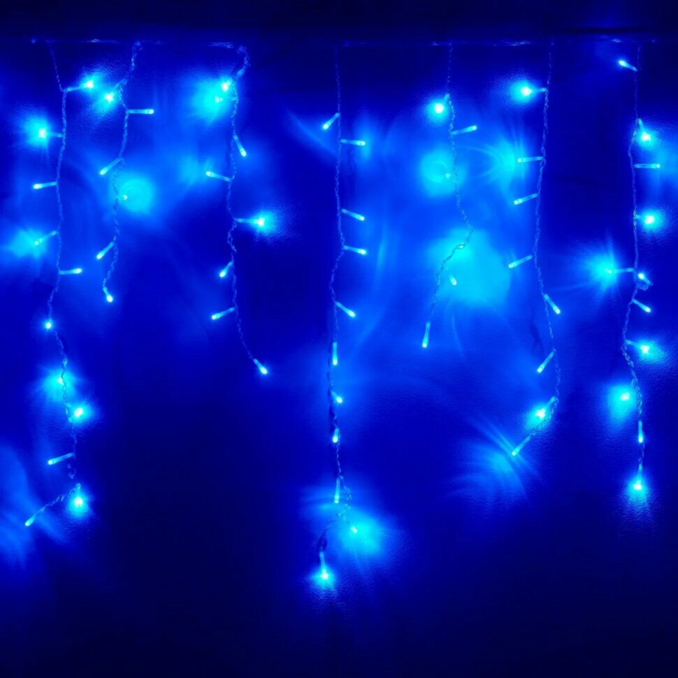 Гирлянда светодиодная бахрома голубой 200LED (2,4x0,6м)IP65 SW-XMAXOut-0014, 1823901