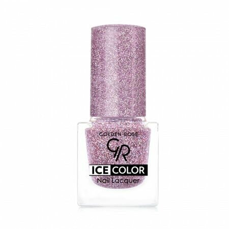 Golden Rose Лак для ногтей Ice Color Nail Lacquer, тон 195 блестки