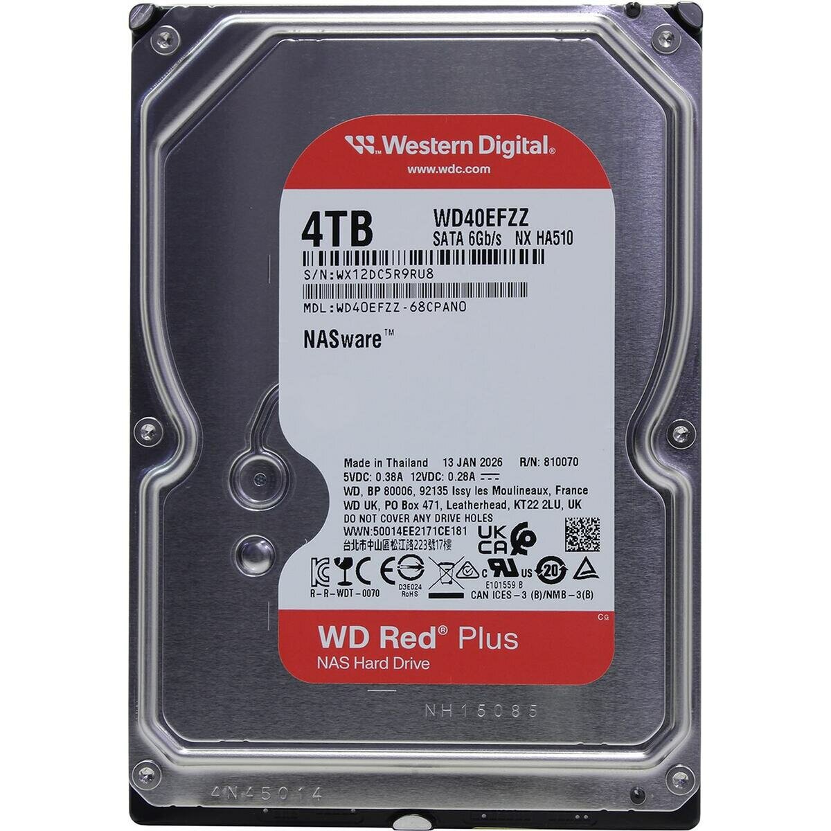 HDD 4 Tb SATA 6Gb/s Western Digital Red Plus 3.5"