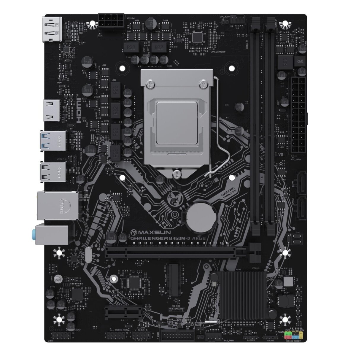 Материнская плата Maxsun MS-Challenger B460M-D, LGA1200, Intel B460, Micro-ATX, RTL (6940709663547)