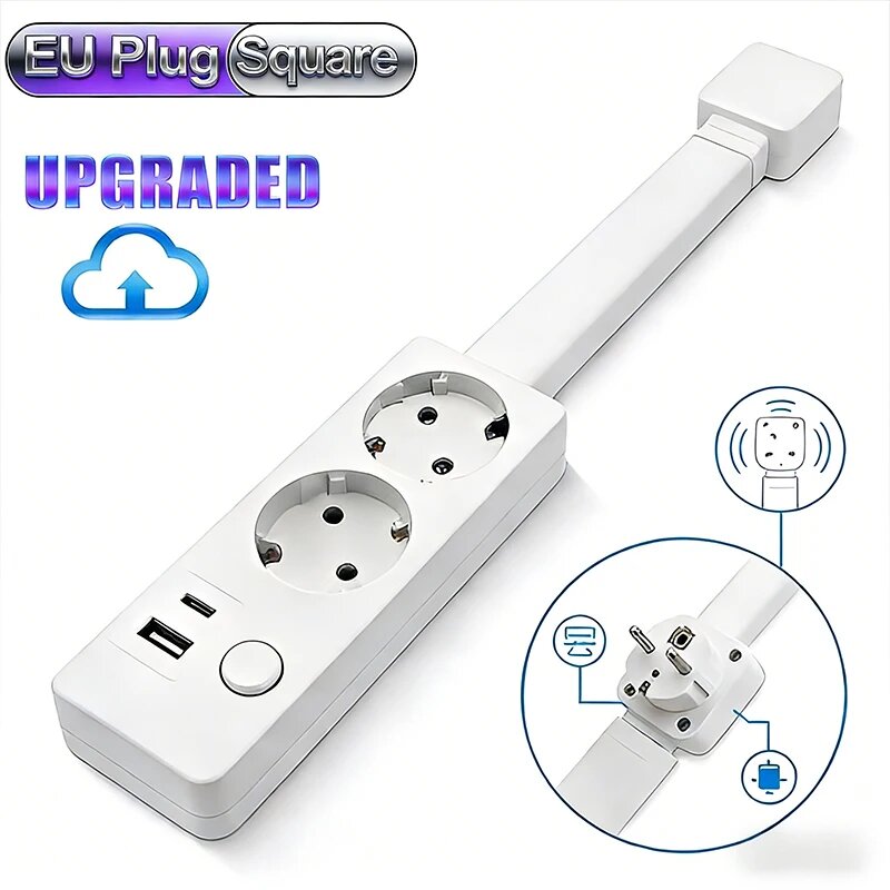Удлинитель розеток EU-Square 3 белый