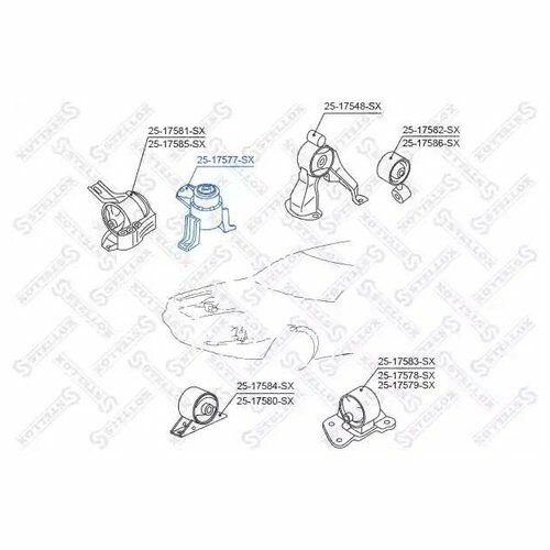 Опора двигателя Stellox 2517577sx
