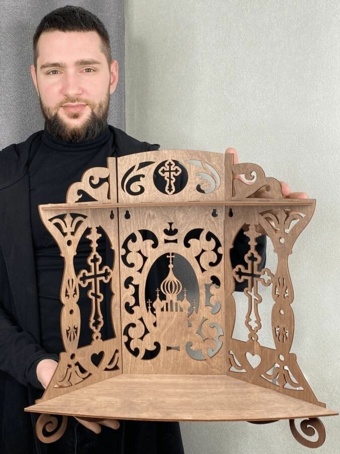 Полка для икон, иконостас угловой угловая полка иконостас