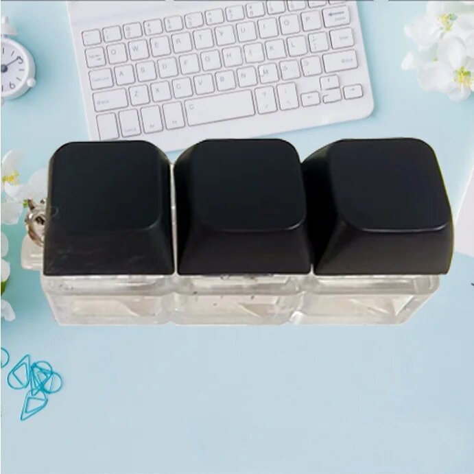Fishsheep FS-KY1073 Антистресс-брелок-клавиатура Черный, 3 Keys black