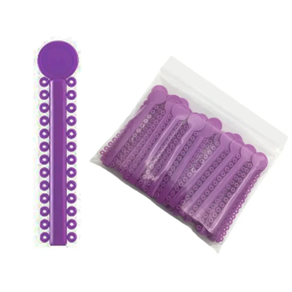 Силиконовые лигатурные кольца для брекетов, Light Purple, 1040 шт