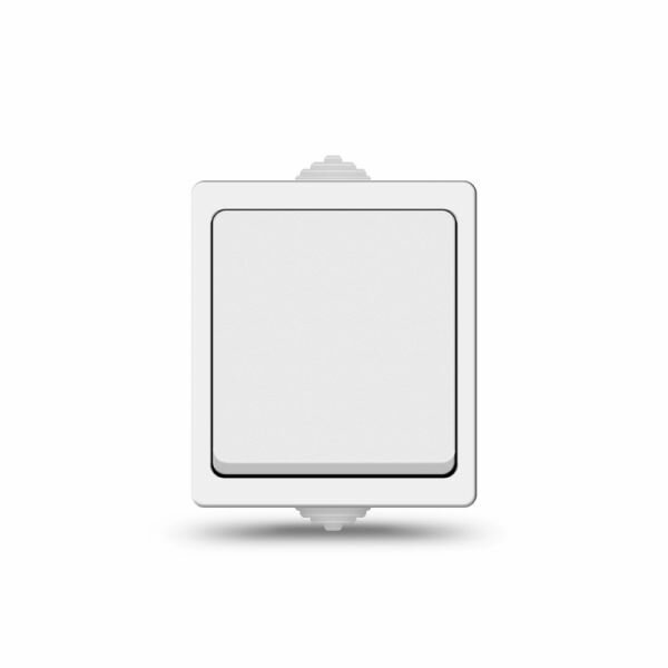 UNIVersal Аллегро Белый Выключатель 1-клавишный, IP54 5563460 - 1 шт