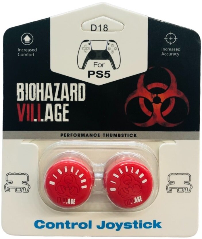 Насадки на стики Thumbstick Resident Evil Biohazard Village (Red) (PS4 / PS5)