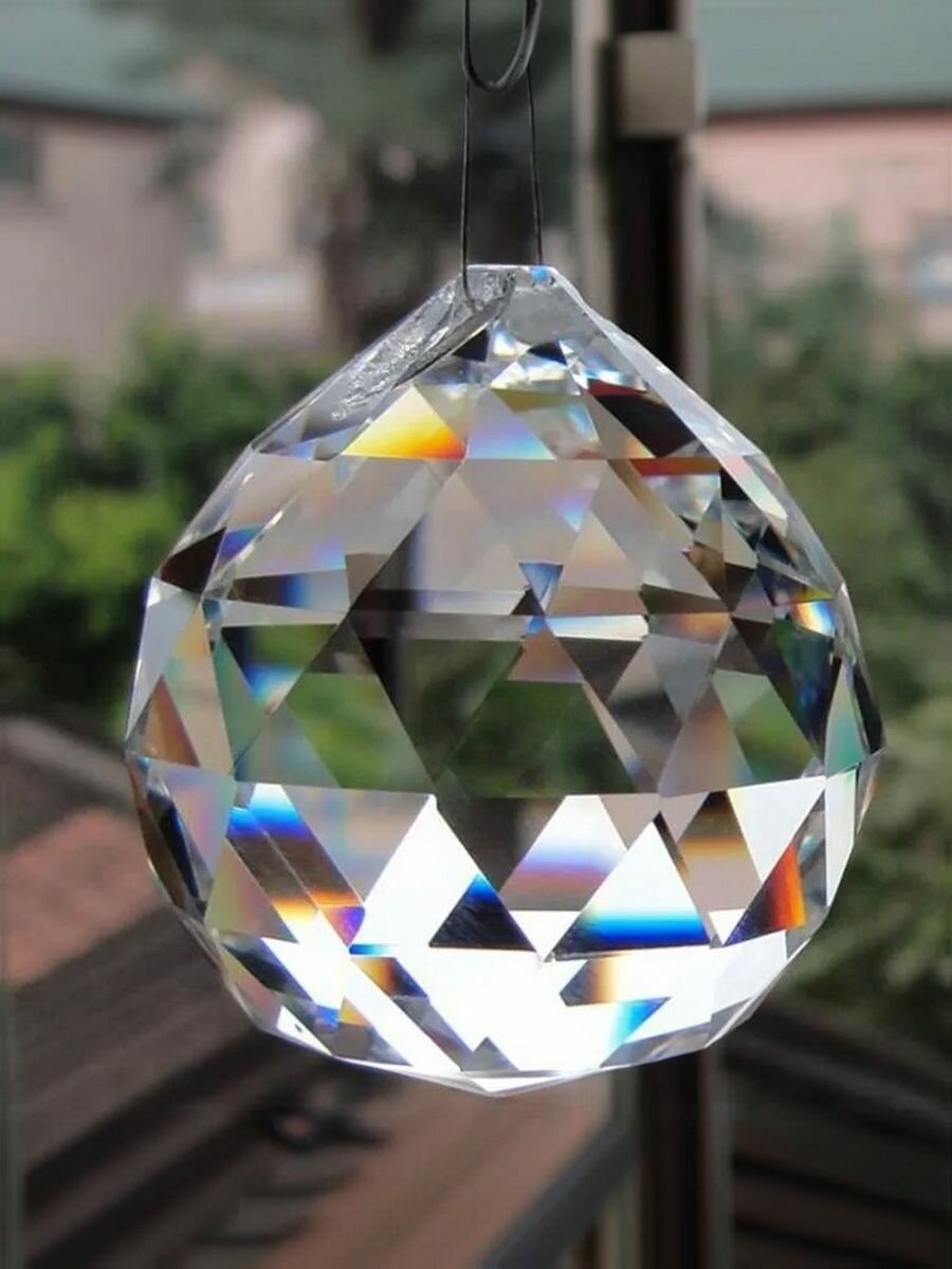 Новый 50мм фэн-шуй подвесной хрустальный шар призмы подвеска Suncatcher