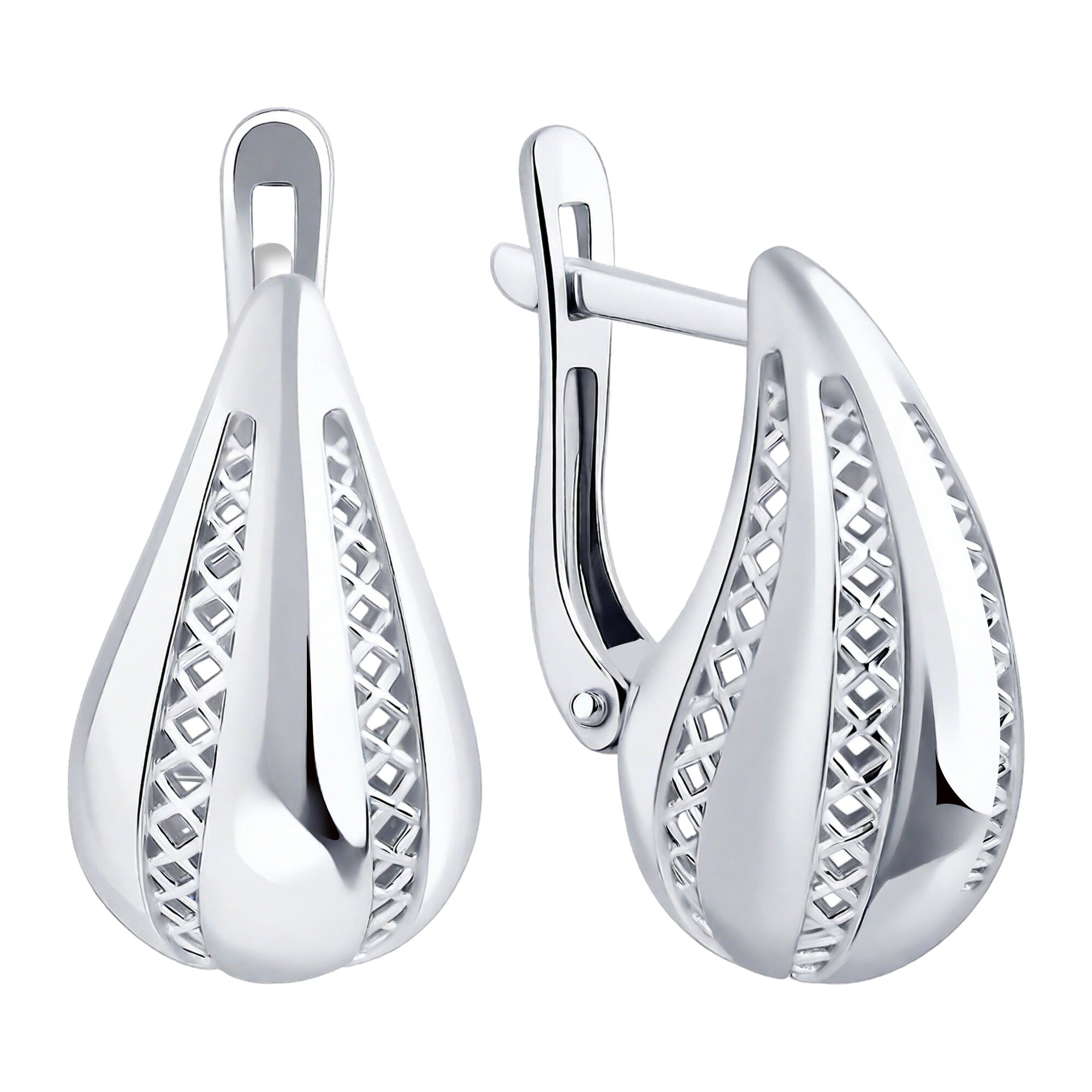 Серьги Diamant online, серебро, 925 проба, родирование