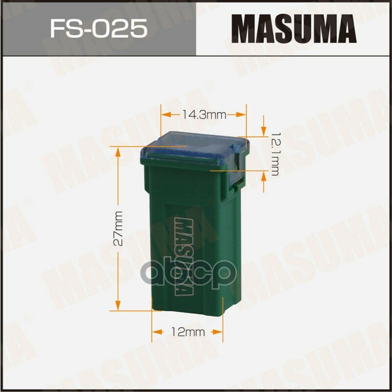 Предохранитель Силовой mini 40А (упаковка 20 шт, цена за 1 шт) Masuma арт. FS-025