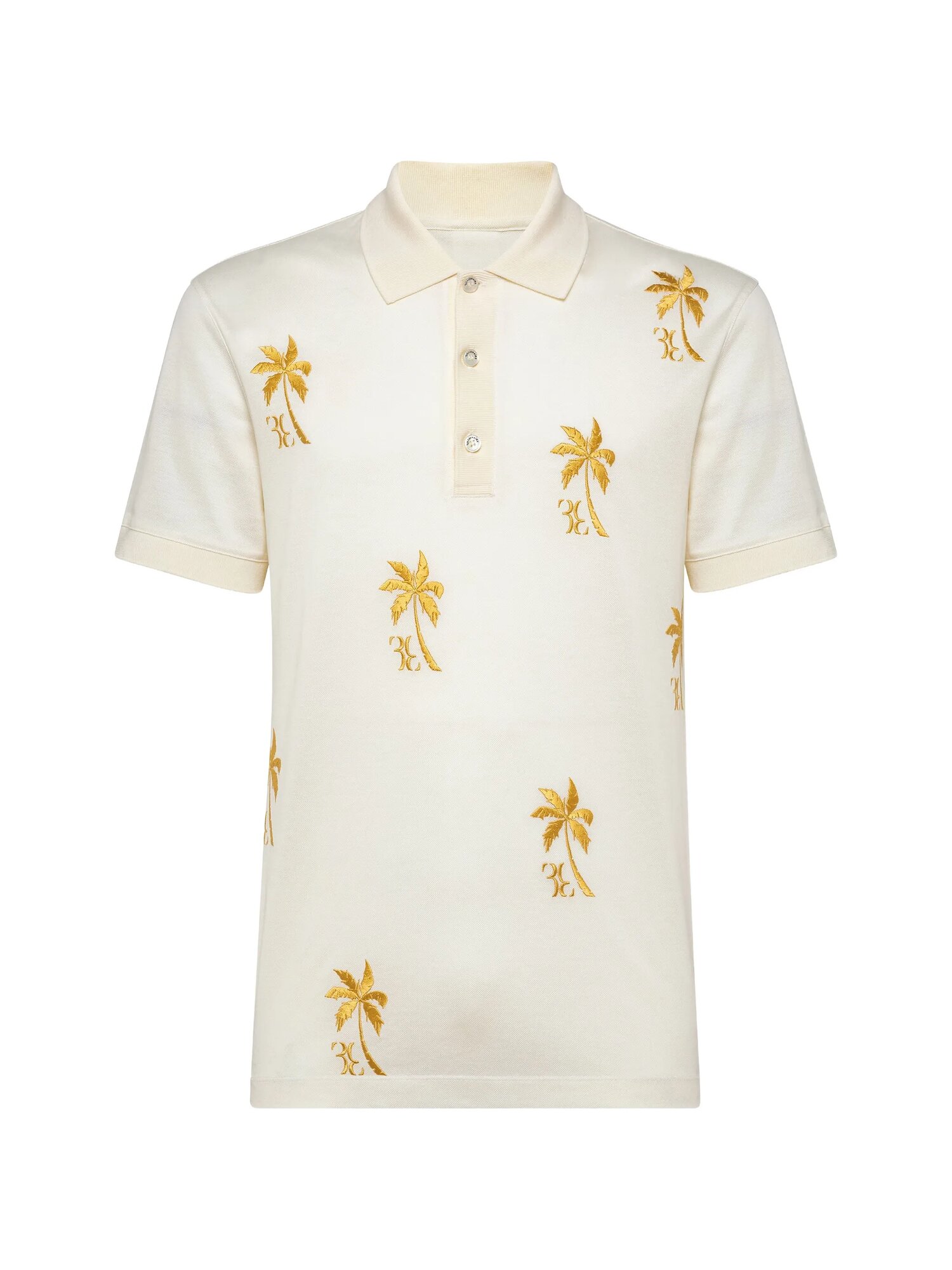 Рубашка Palm-embroidered polo shirt