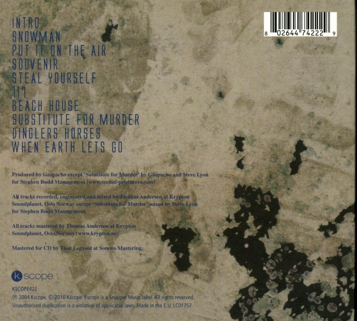 CD диск Gazpacho - When Earth Lets Go (CD) 2016, Digipack — фото 1