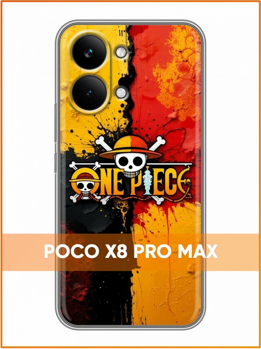 Чехол для Poco X8 Pro Max с принтом Аниме One Piece (Поко Х8 Про Макс)