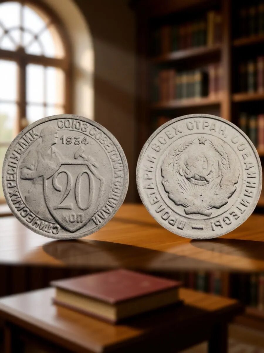20 копеек 1934 года СССР. Советский Союз. Погодовка Советы