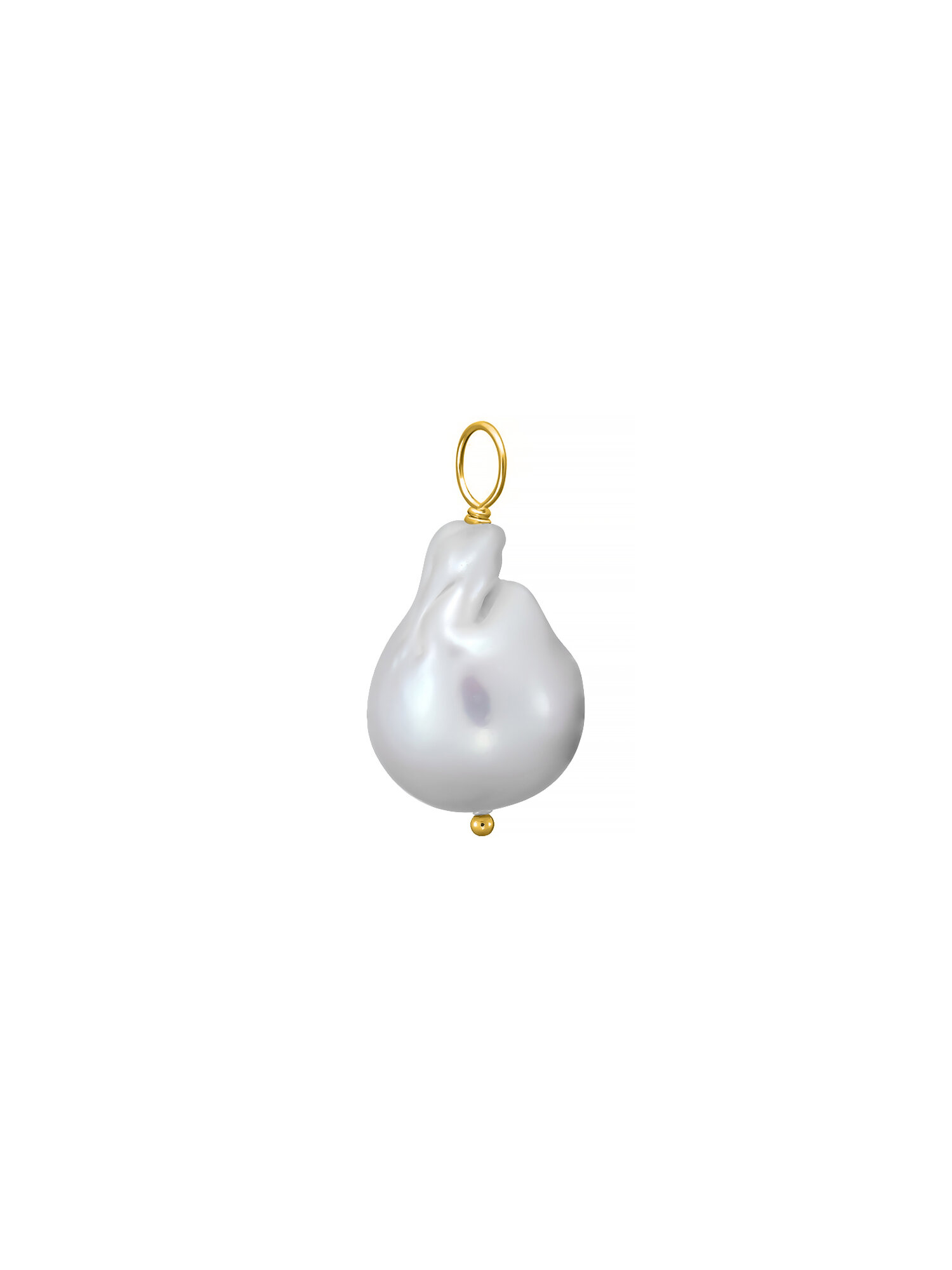 Подвеска LU Jewel, серебро, золото, 925 проба, жемчуг пресноводный культивированный, белый, желтый, золотистый — фото 1
