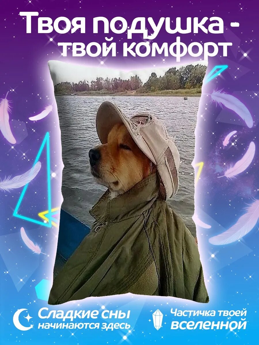 Подушка дакимакура Собака в лодке