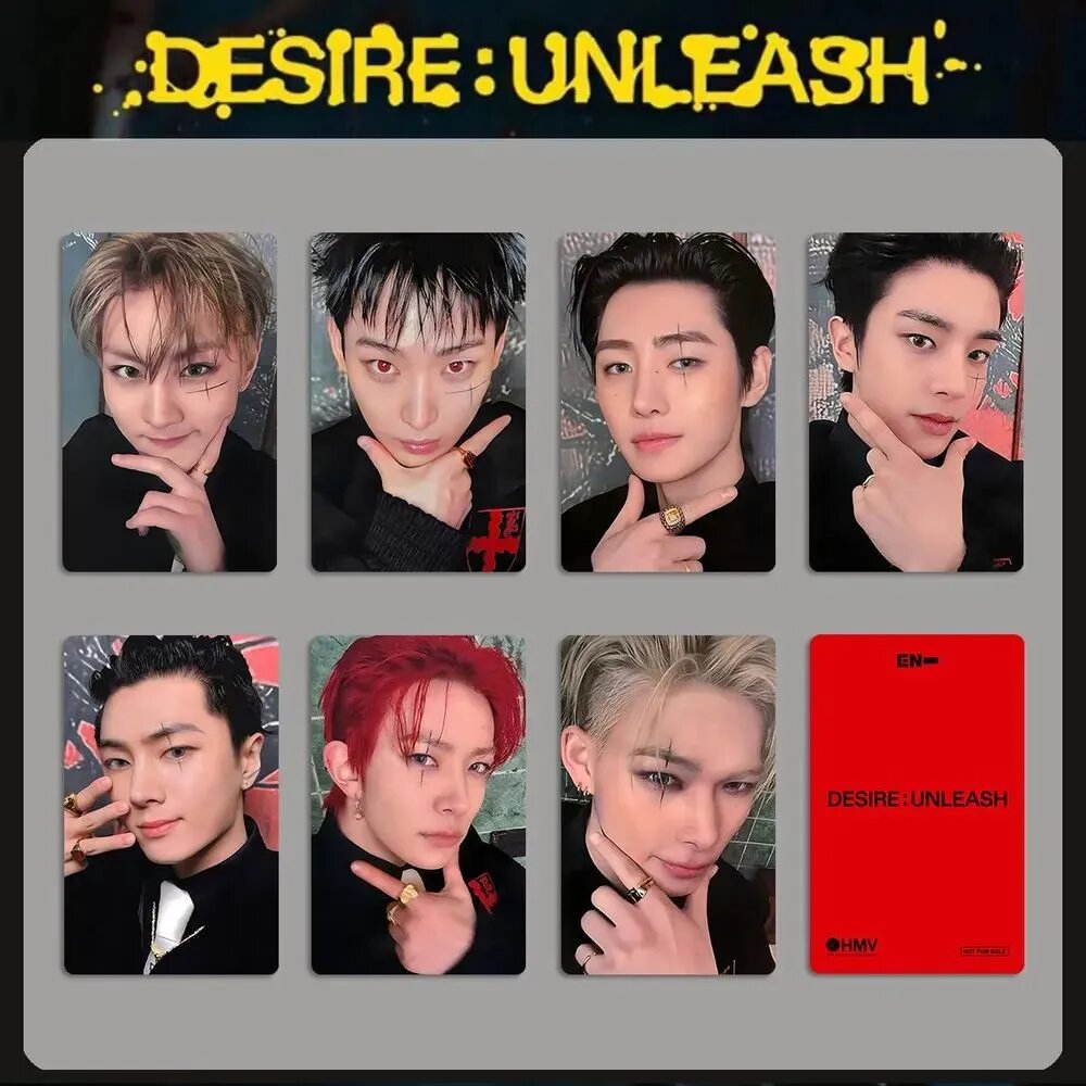 Enhypen Карточки DESIRE UNLEASH K-Pop карточки коллекционные 5.4*8.6cm 7 шт