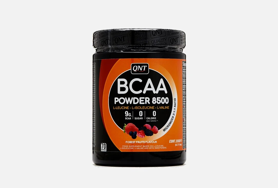 QNT BCAA 8500 Instant Powder Forest Fruit Flavour Комплекс аминокислот со вкусом лесных ягод 350 г