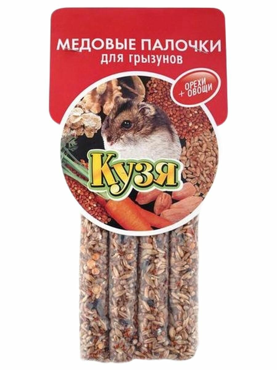Медовые палочки для грызунов Орех+Овощи 4шт