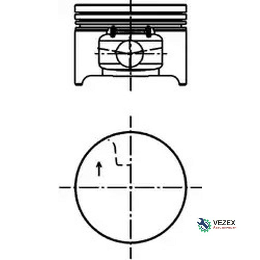 KOLBENSCHMIDT 40277600 Поршень dm.79.50x1.5x1.5x2.5 STD ] Цена за 1 шт
