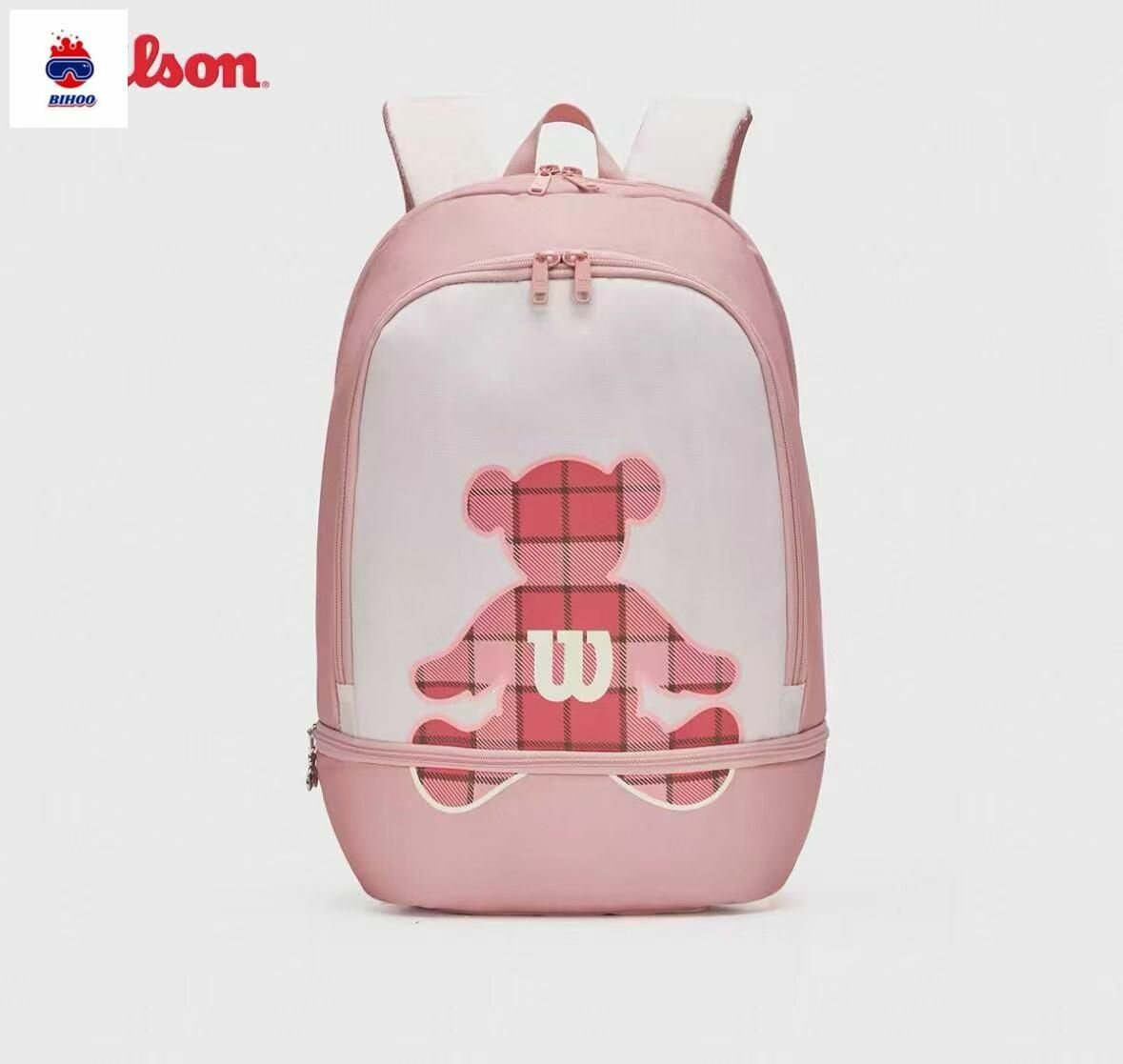 Рюкзак Wilson "Bear", для тенниса, спортивный, унисекс, розовый