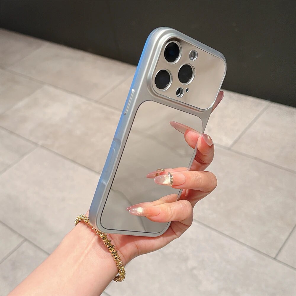 Высококачественный противоударный чехол-зеркало для iPhone 17 Air, 16e, 16, 15, 14, iPhone17 Pro Max