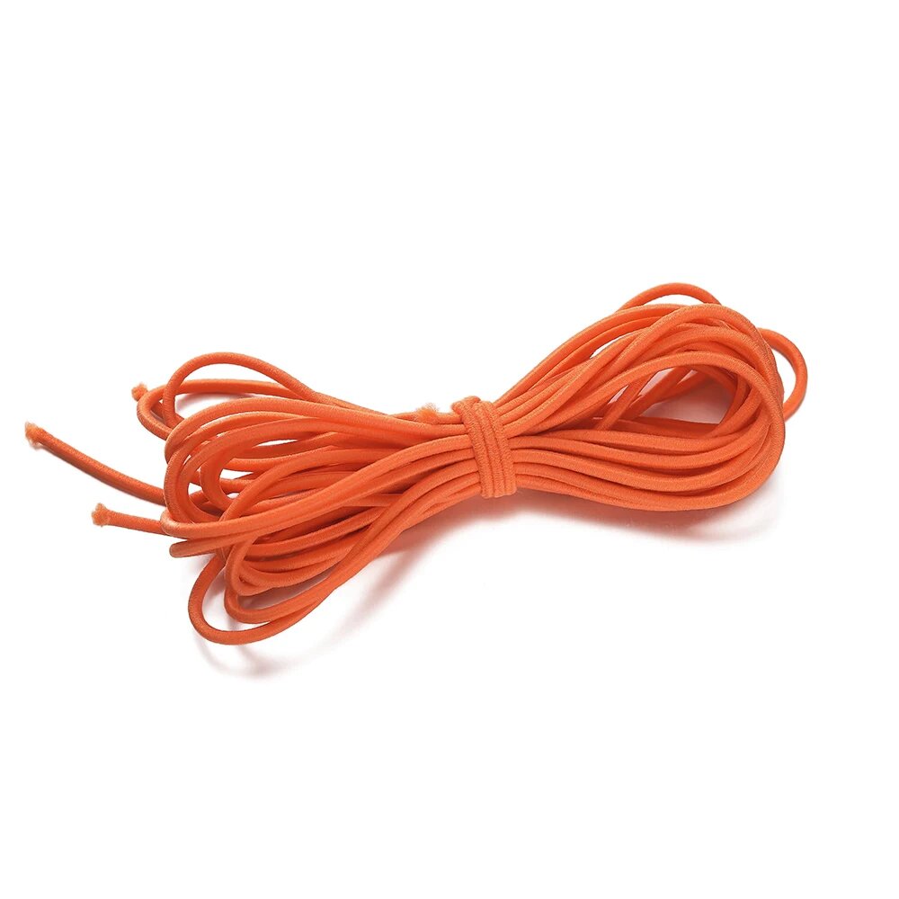 Эластичные нейлоновые нити AGCFABS для рукоделия 2-5 м Оранжевый, 2mmX5M, Orange