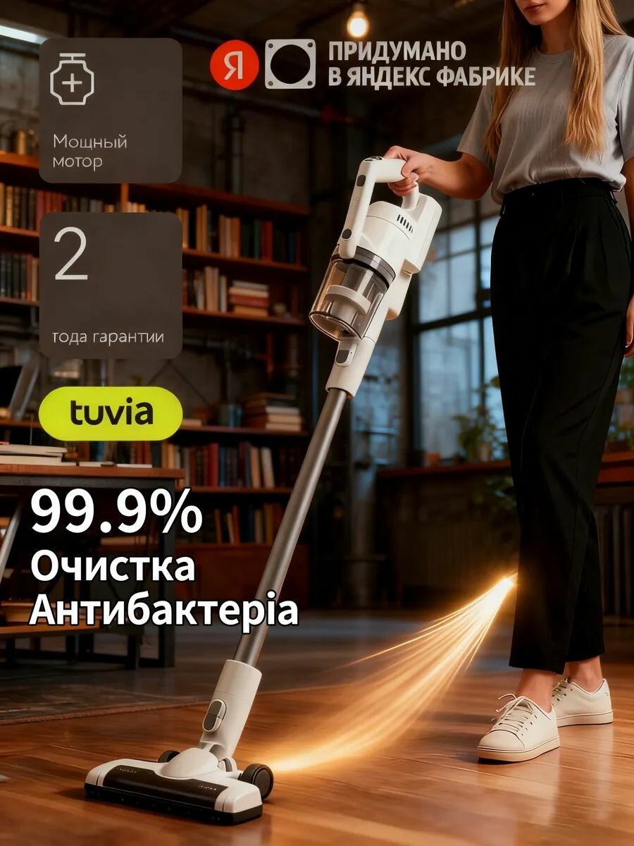 Вертикальный пылесос беспроводной, TS02EBSW, белый