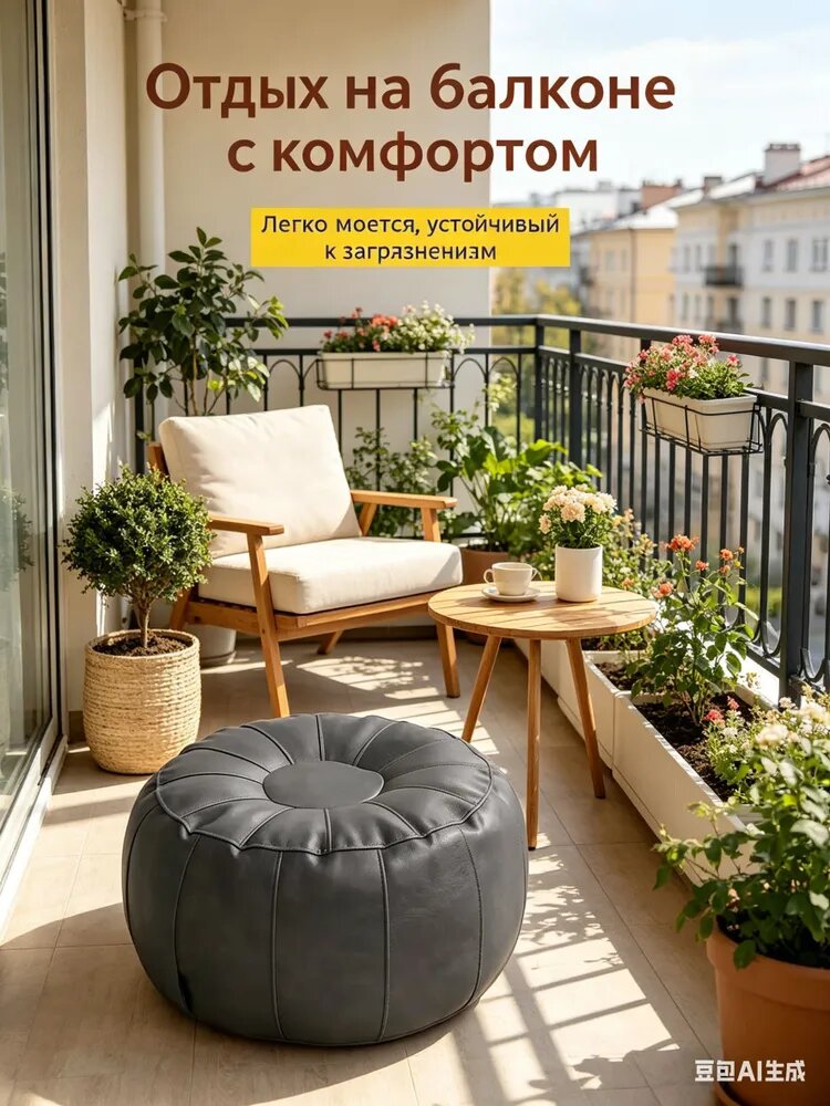 Пуф, Акрил, 50х40х30 см