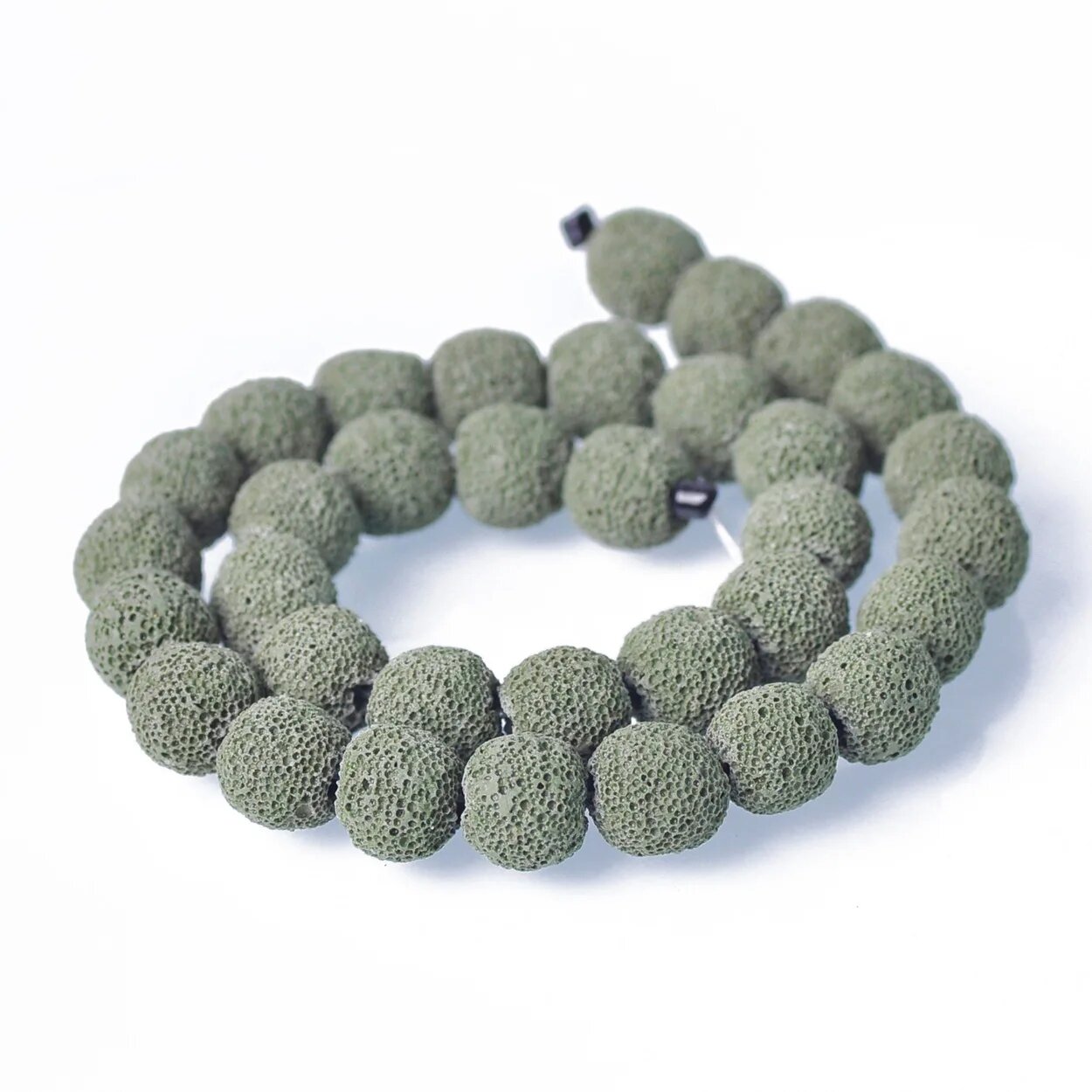 Бусины из лавового камня Weargolsil 10мм, 12мм, 14мм 12MM-10PCS, Темно-зеленый, Dark Green