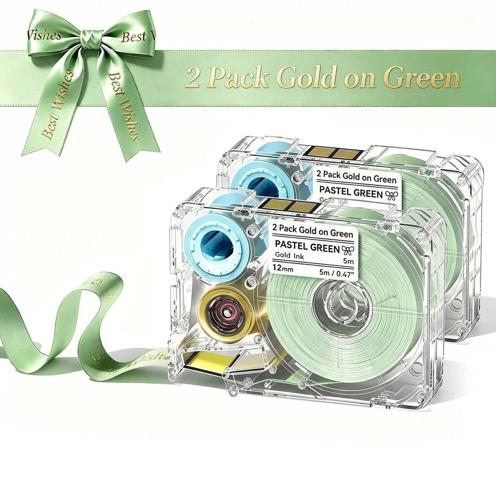 Лента для принтера Phomemo A30 P15 Gold on Green