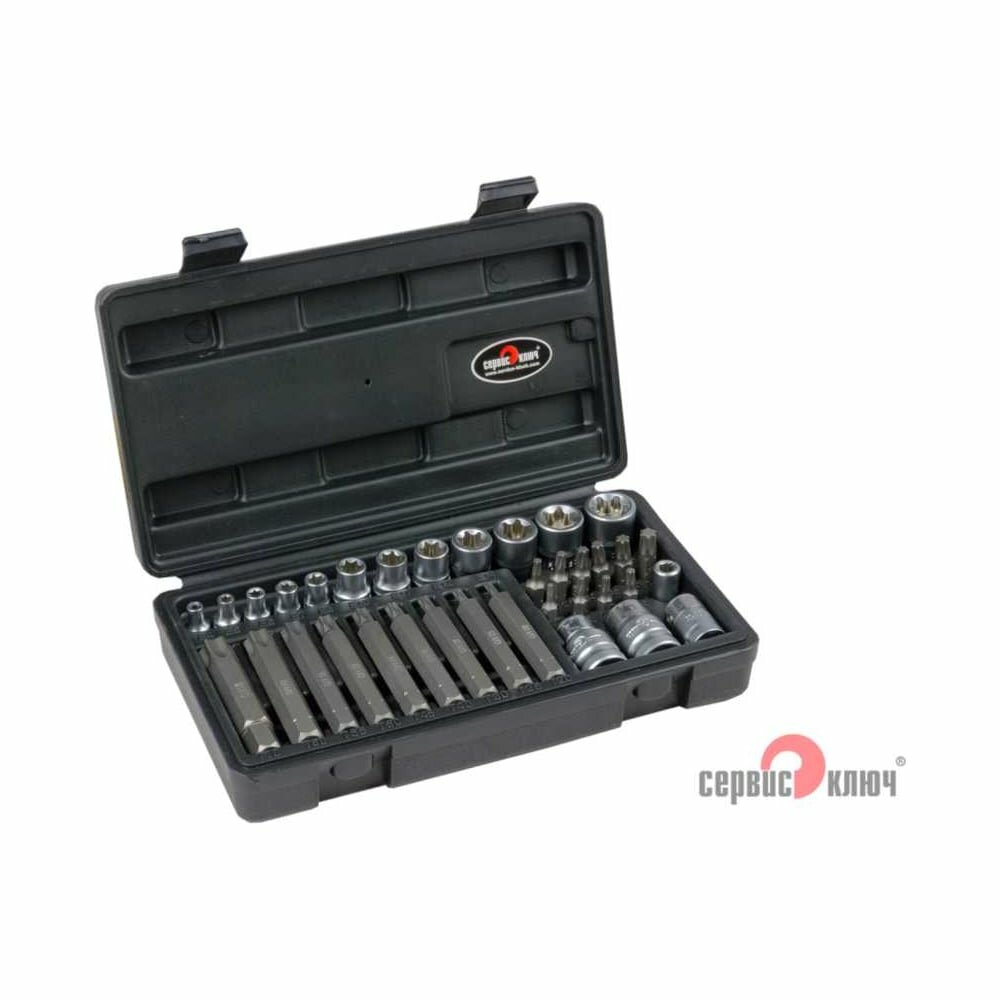 Набор головок внутренних и насадок TORX (35 пр; Е4-Е20; Т10-Т70) сервис ключ 76460