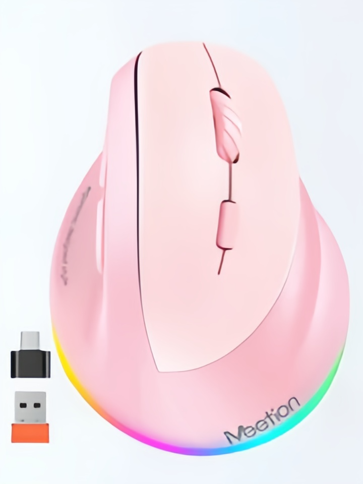 Беспроводная вертикальная офисная мышь Meetion BTM010R, 700 mAh, 2400 DPI, белый