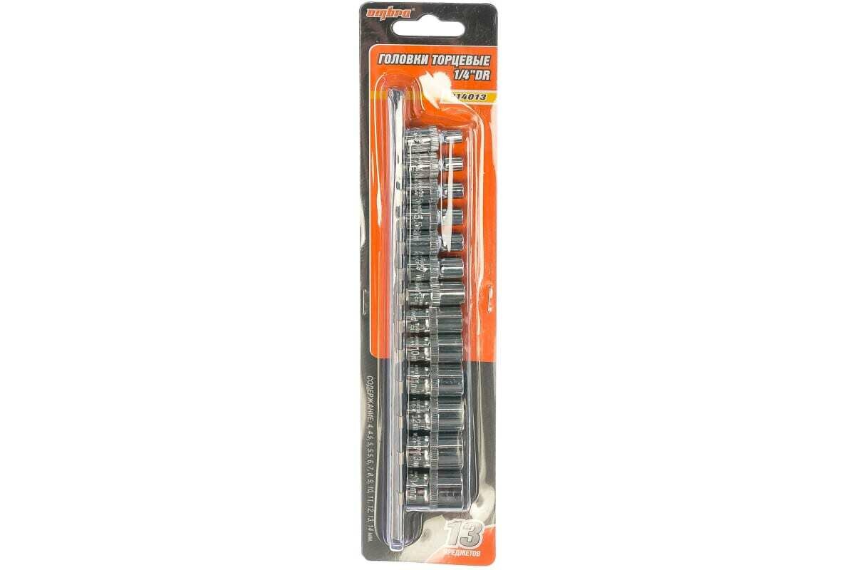 Набор торцевых головок 1/4"DR Ombra 914013