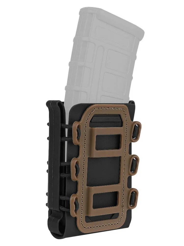 Krydex Gear Krydex тактическом MOLLE Открытый Подсумок оружейный Plastic Fast M4/AR15/AK Хаки и черный