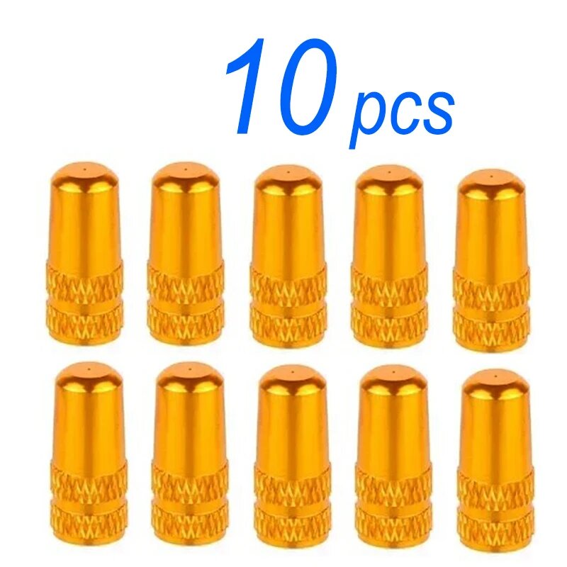 Пылезащитные колпачки для клапана Presta FV из алюминия 2/4/10/20 шт Yellow 10pcs
