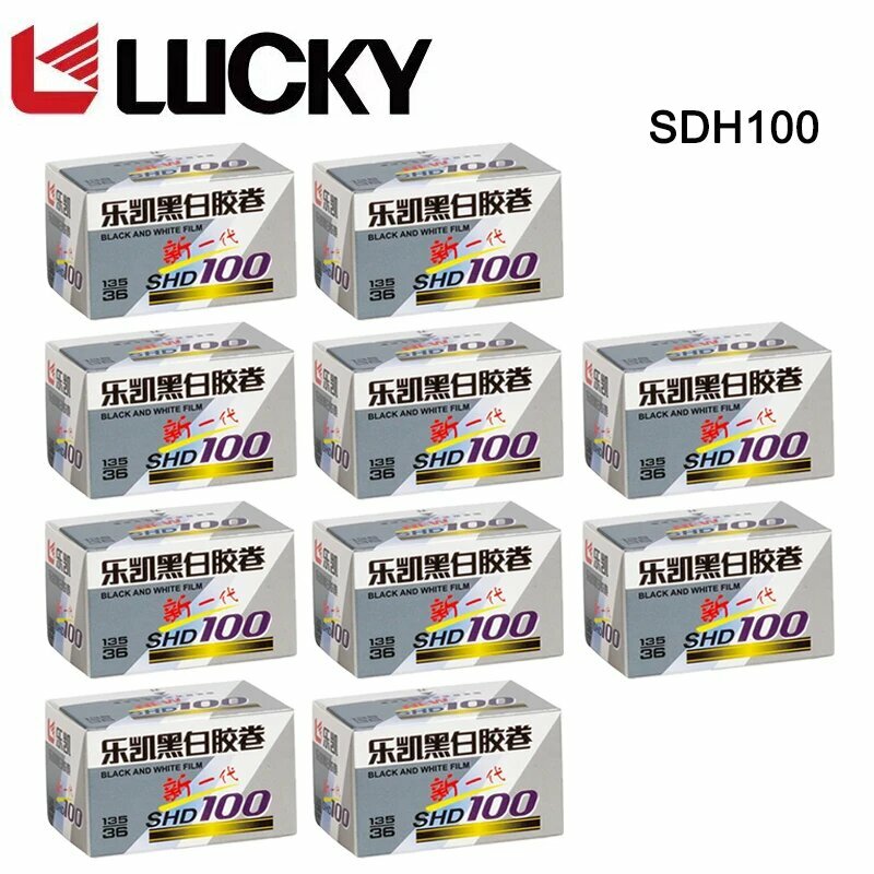 Китай Lucky SHD100 черно-белая пленка 35мм ISO 100 10 Rolls
