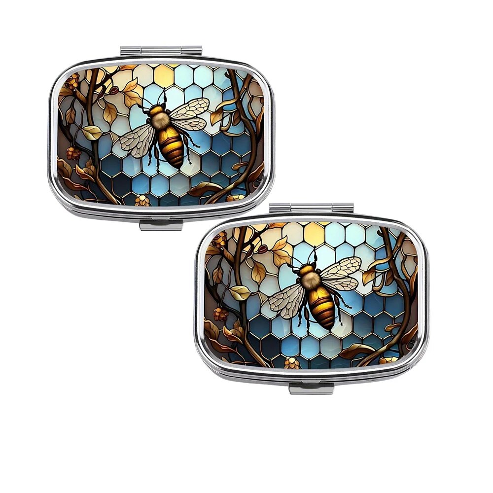 Металлический органайзер для лекарств и украшений 2pcs bee