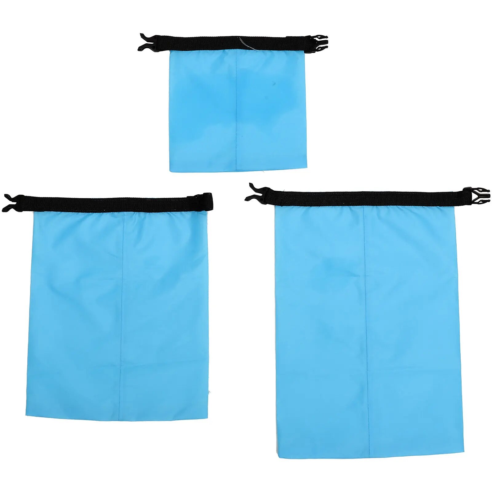 Набор сумок-гермомешков Dry Bag 1.5л, 2.5л, 3.5л, небесно-голубой, нейлон