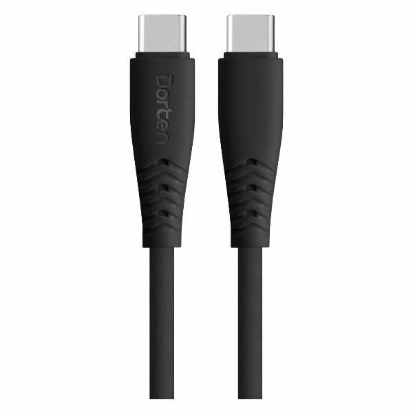 Кабель Dorten USB-C 60W/3A PD Soft-Touch Series 1.2м черный